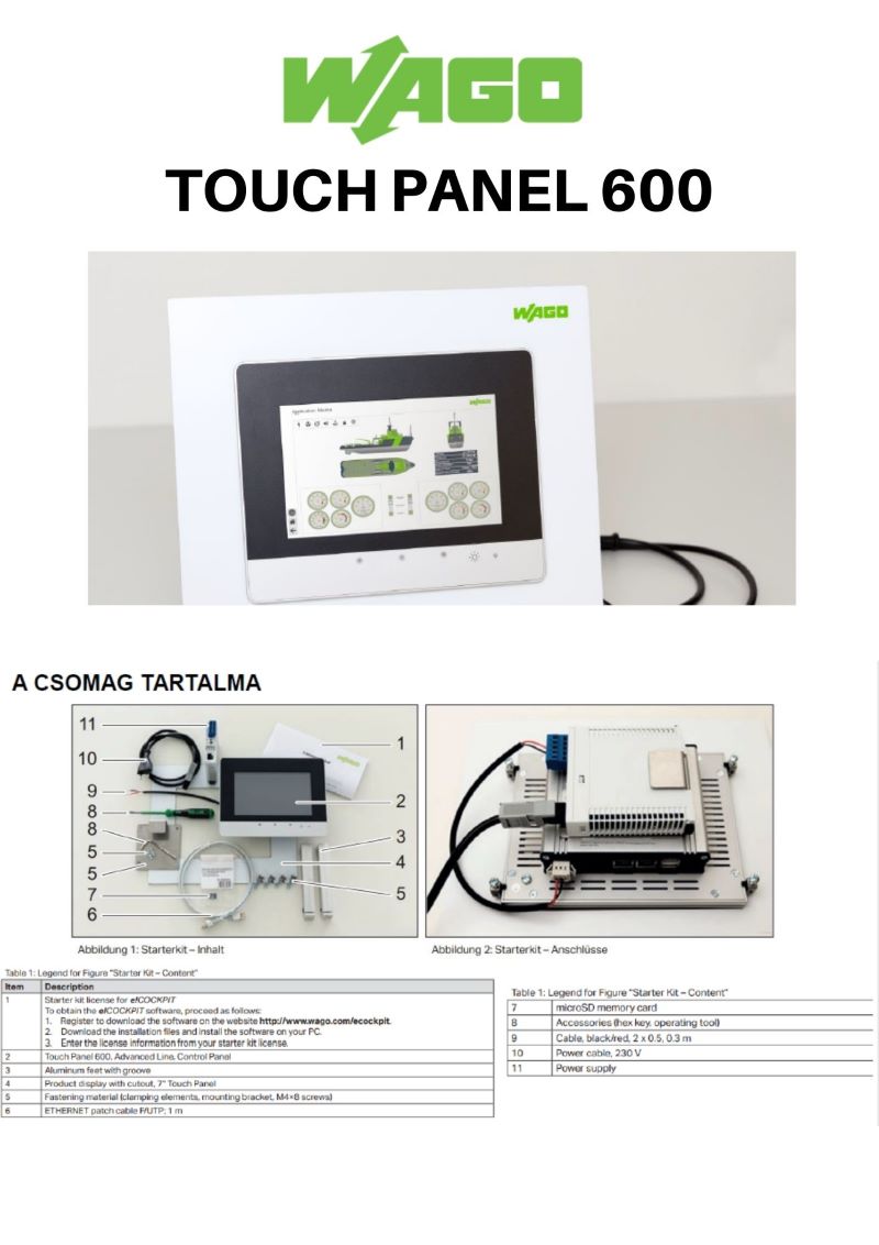 Wago TOUCH PANEL 600 - Mérker 2007 Kereskedelmi és Fővállalkozó Zrt.